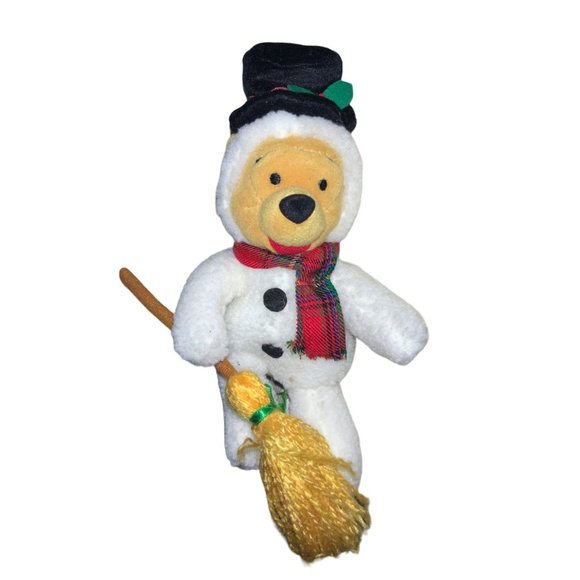 Disney | Toys | Disney Store Winnie The Pooh Snowman Beanie Plush 8 ...